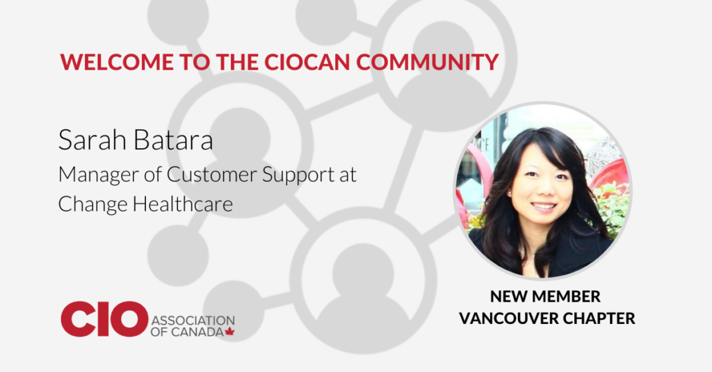 Welcome, Sarah Batara - CIO Association of Canada