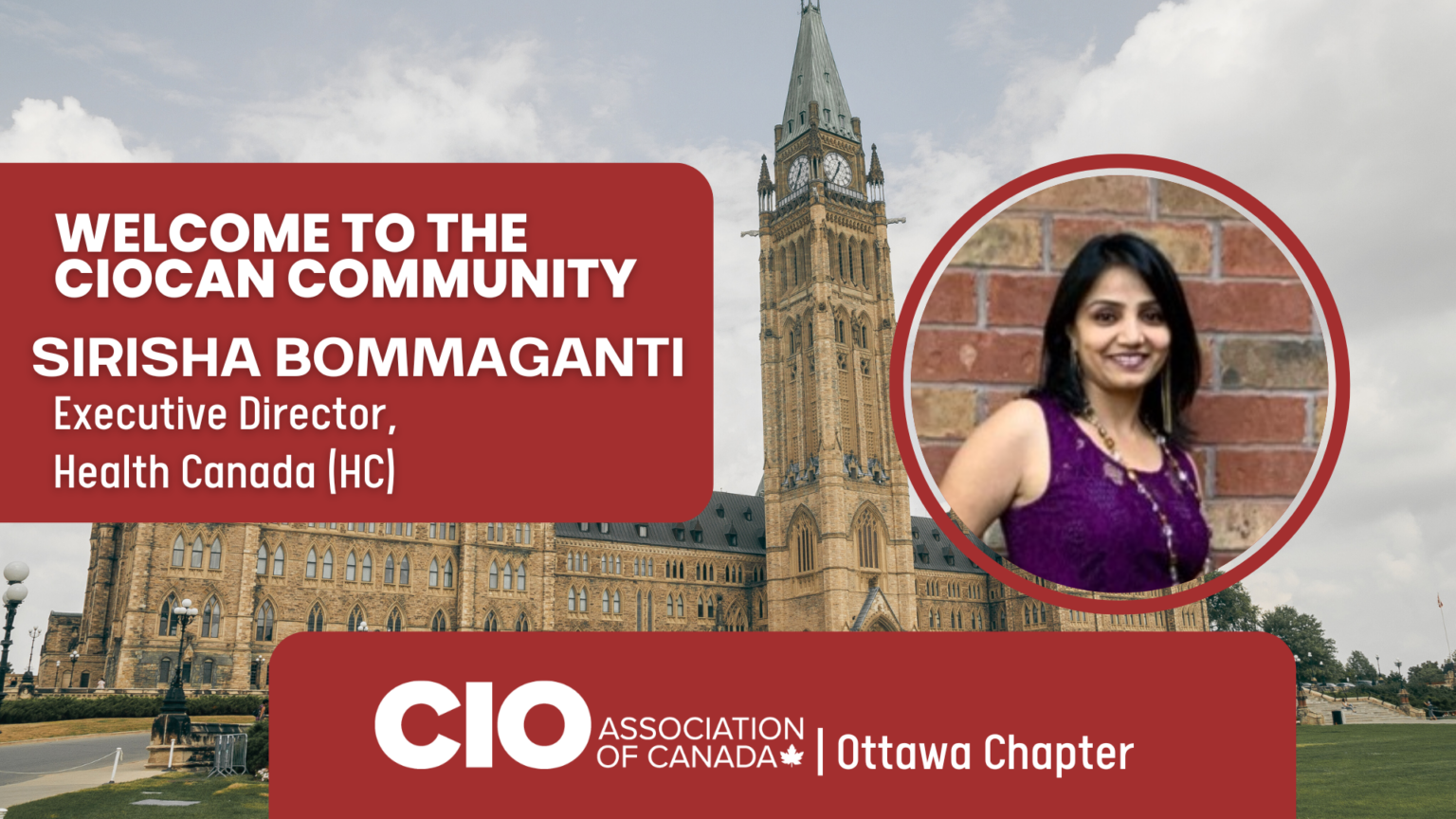 Welcome, Sirisha Bommaganti - CIO Association of Canada