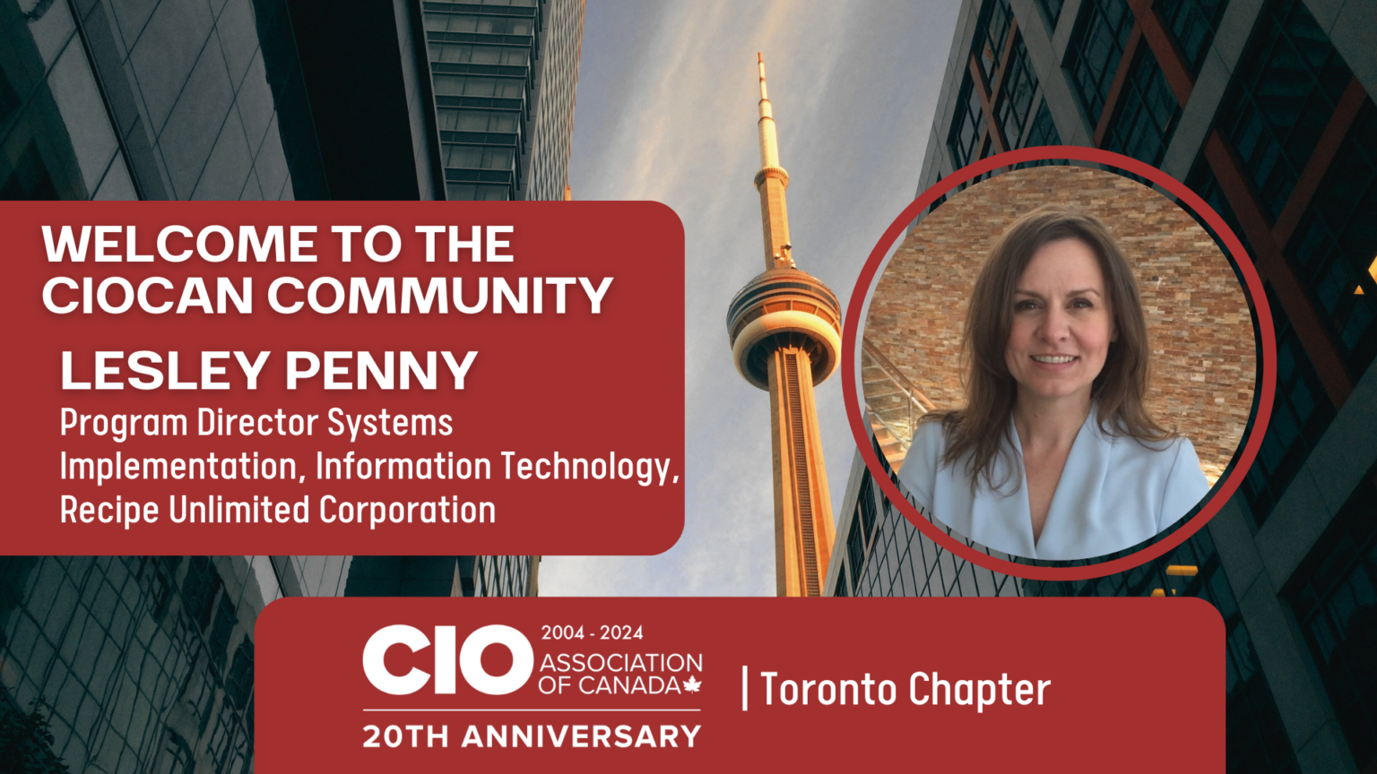 Welcome, Lesley Penny - CIO Association of Canada