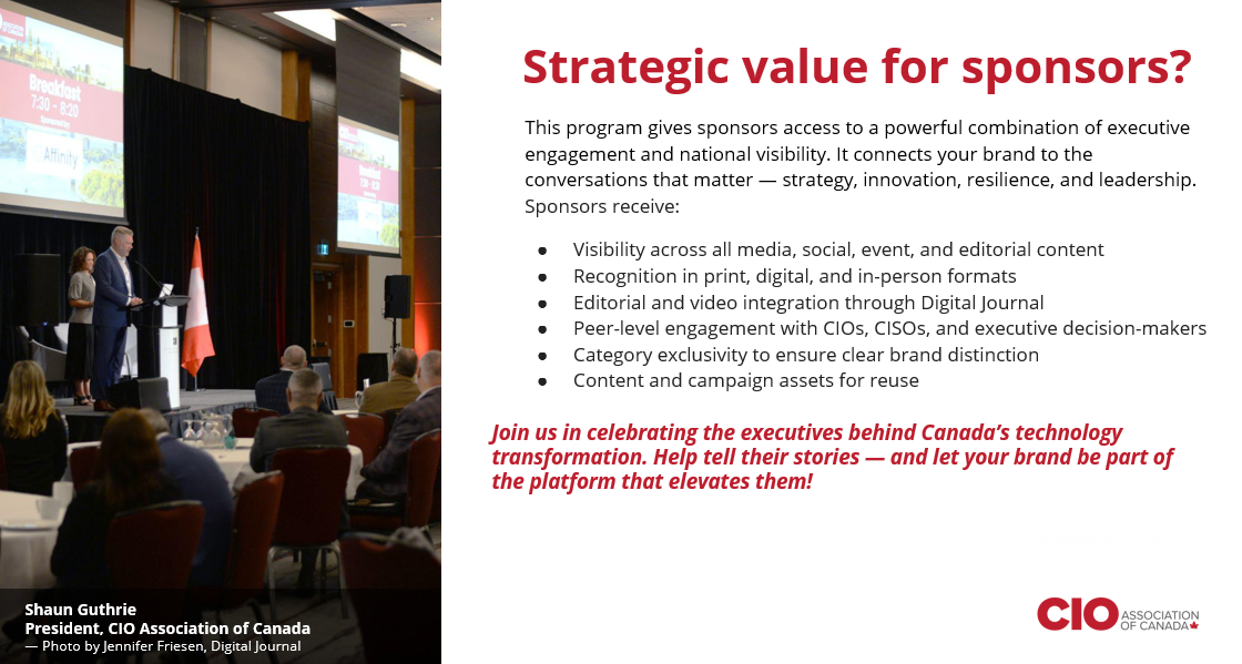 CanadianCIO of the Year Awards Sponsorship - CIO Association of Canada