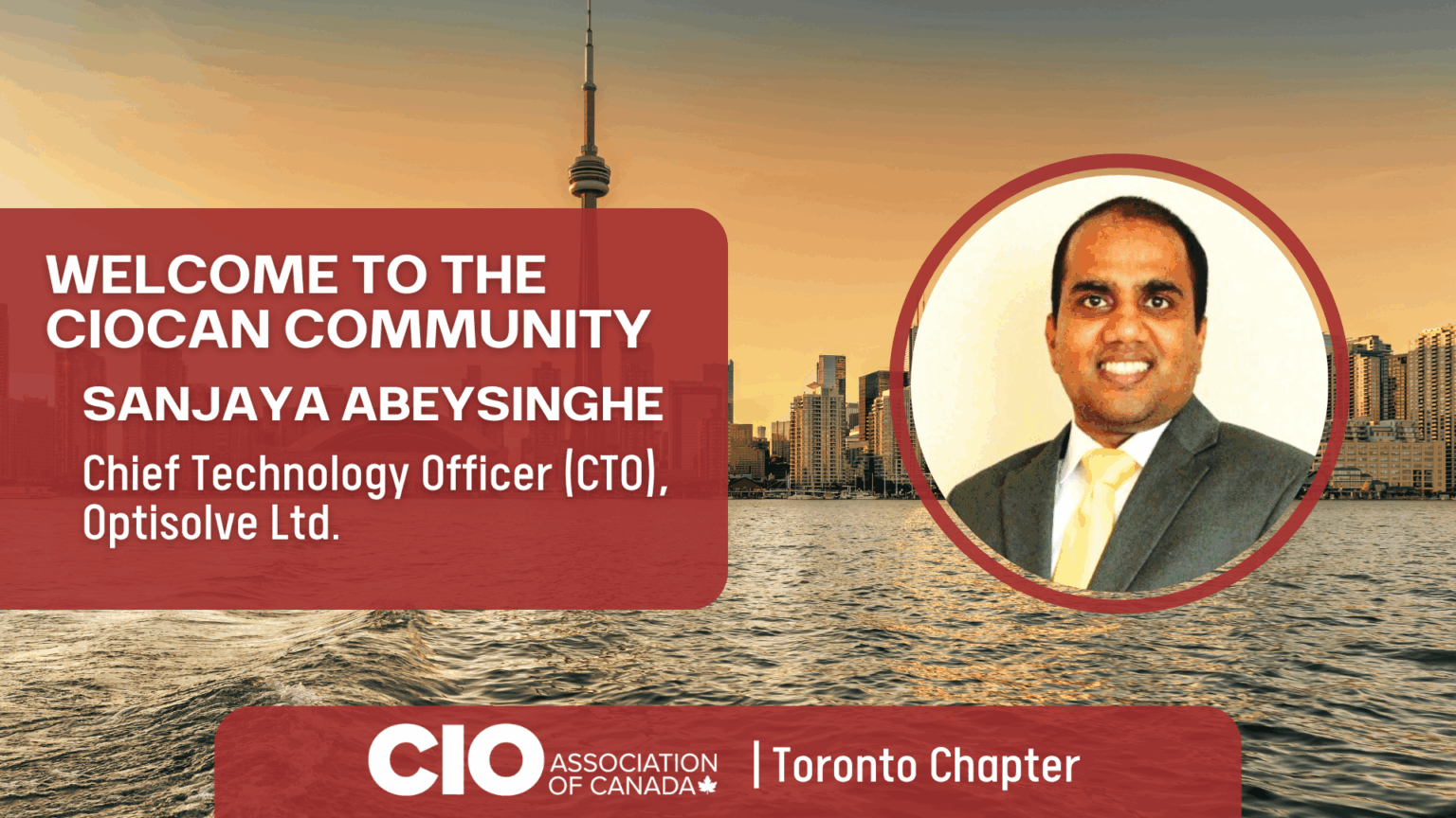 Welcome, Sanjaya Abeysinghe - CIO Association of Canada